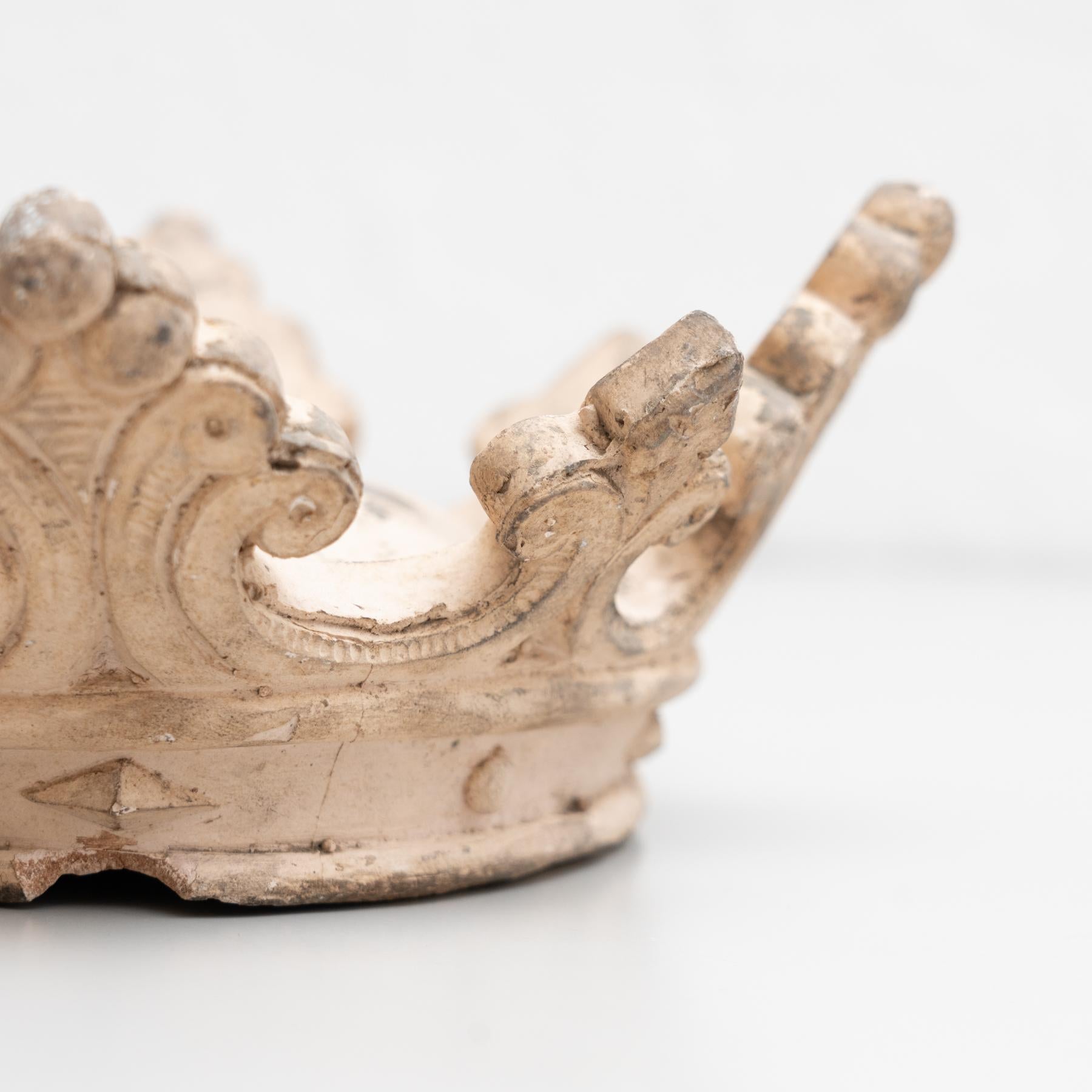 Plaster Crown Traditional Artwork, circa 1950 For Sale at 1stDibs