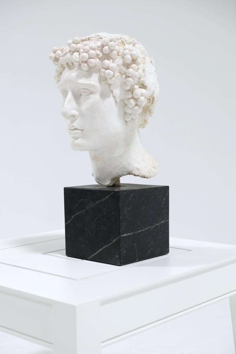 Plaster Dionysus/Bacchus Head on Virginia Soapstone Base Steven ...