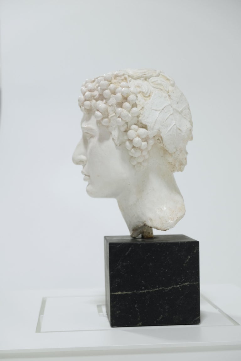 Plaster Dionysus/Bacchus Head on Virginia Soapstone Base Steven ...