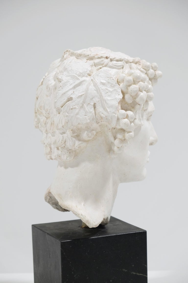 Plaster Dionysus/Bacchus Head on Virginia Soapstone Base Steven ...