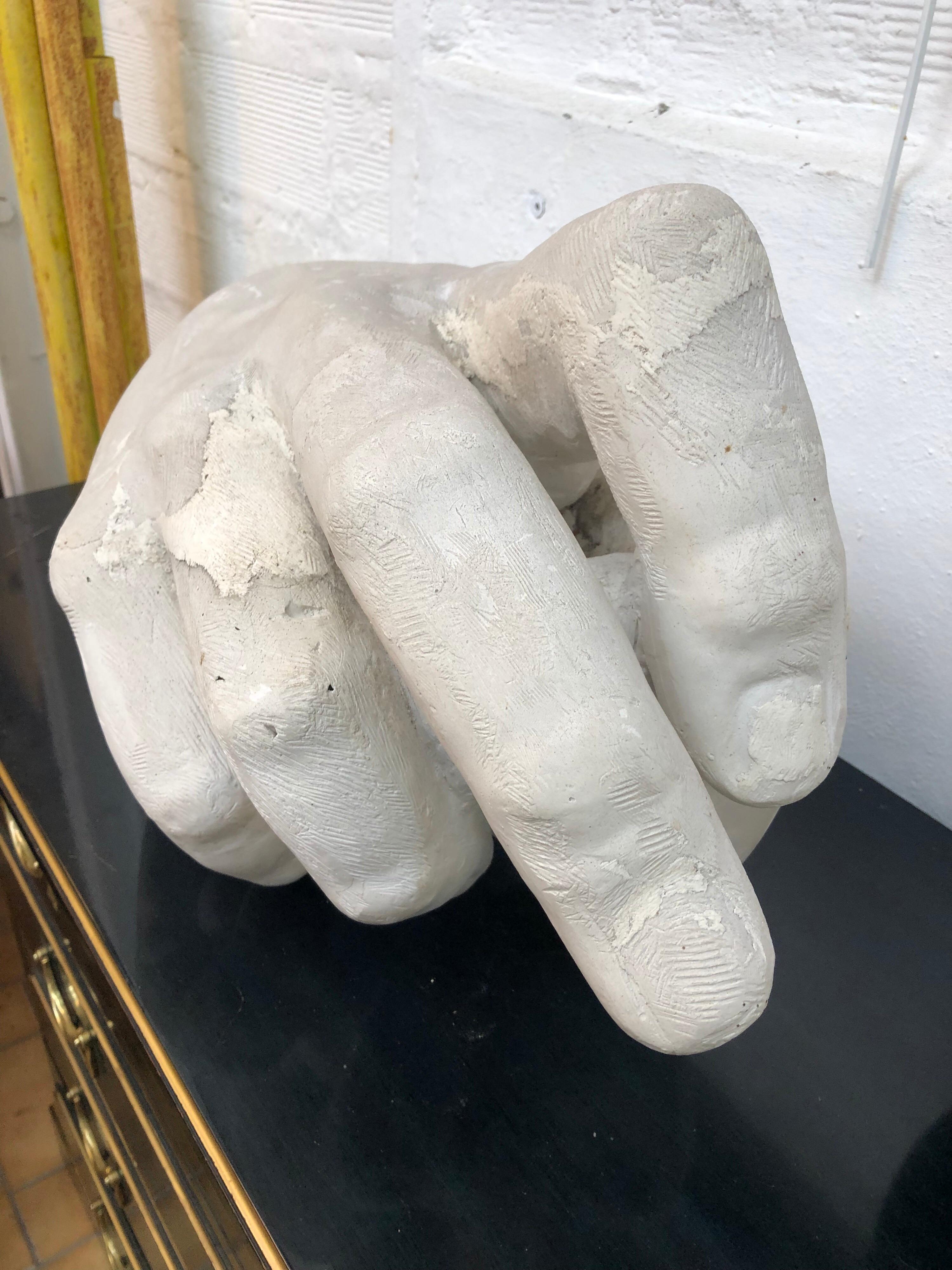 Plaster Hand Sculpture at 1stDibs