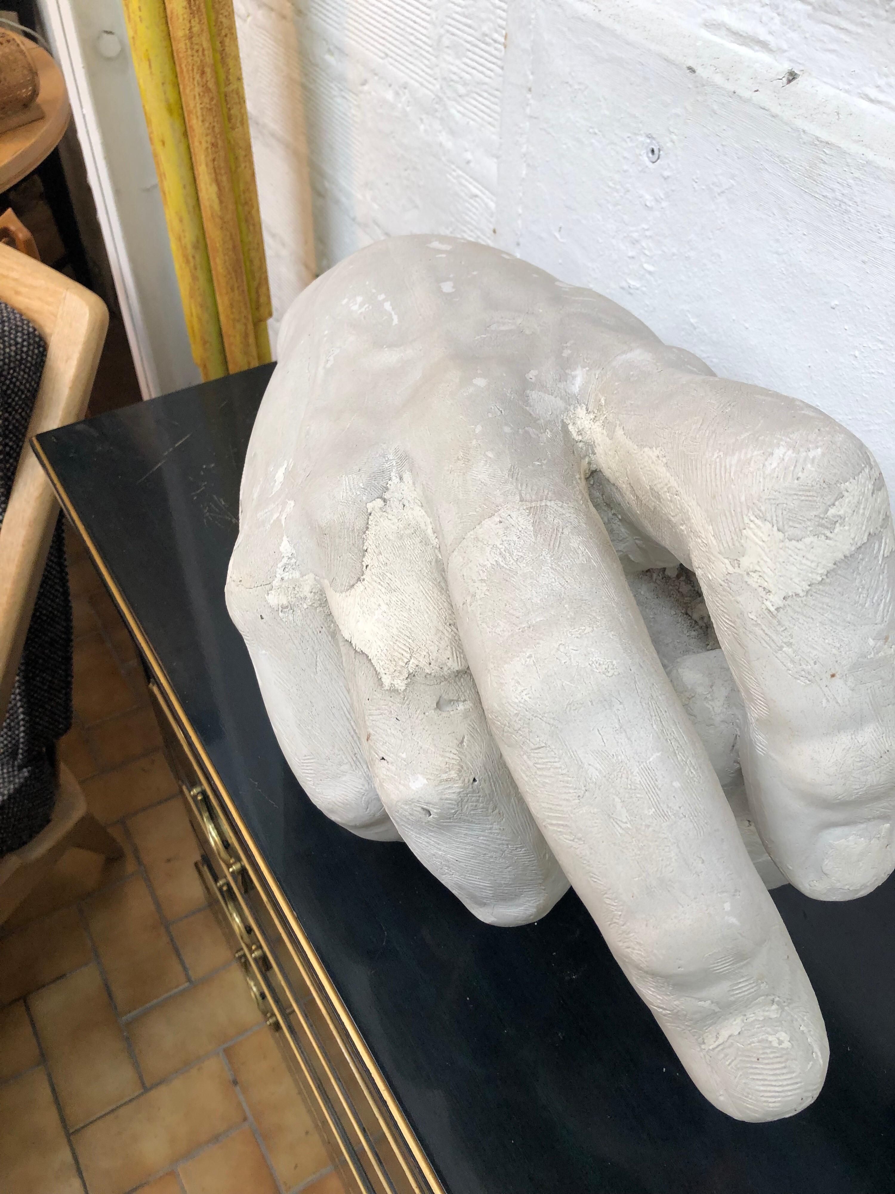 Plaster Hand Sculpture at 1stDibs