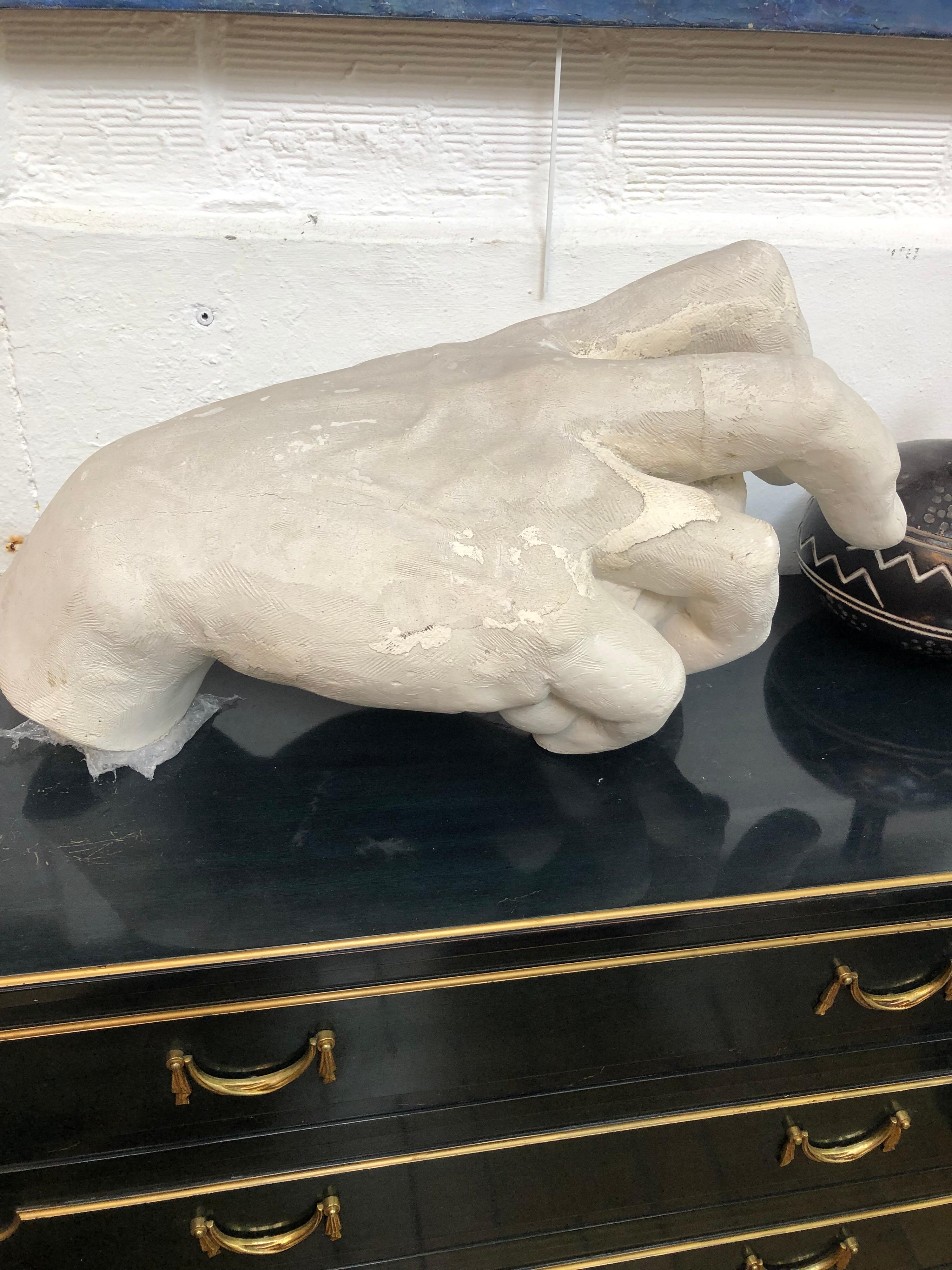 Plaster Hand Sculpture at 1stDibs
