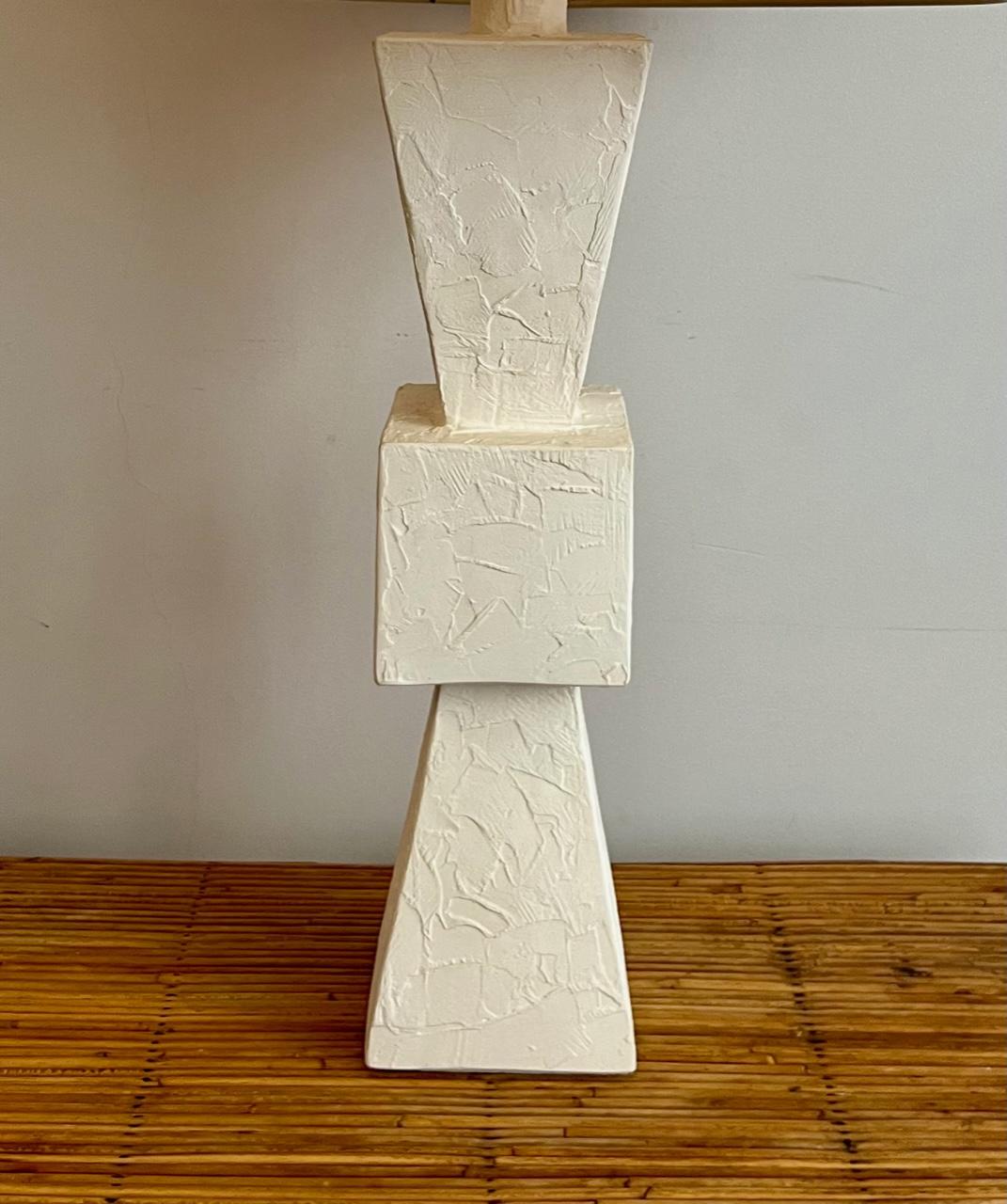 Plaster lamp and shade at 1stDibs