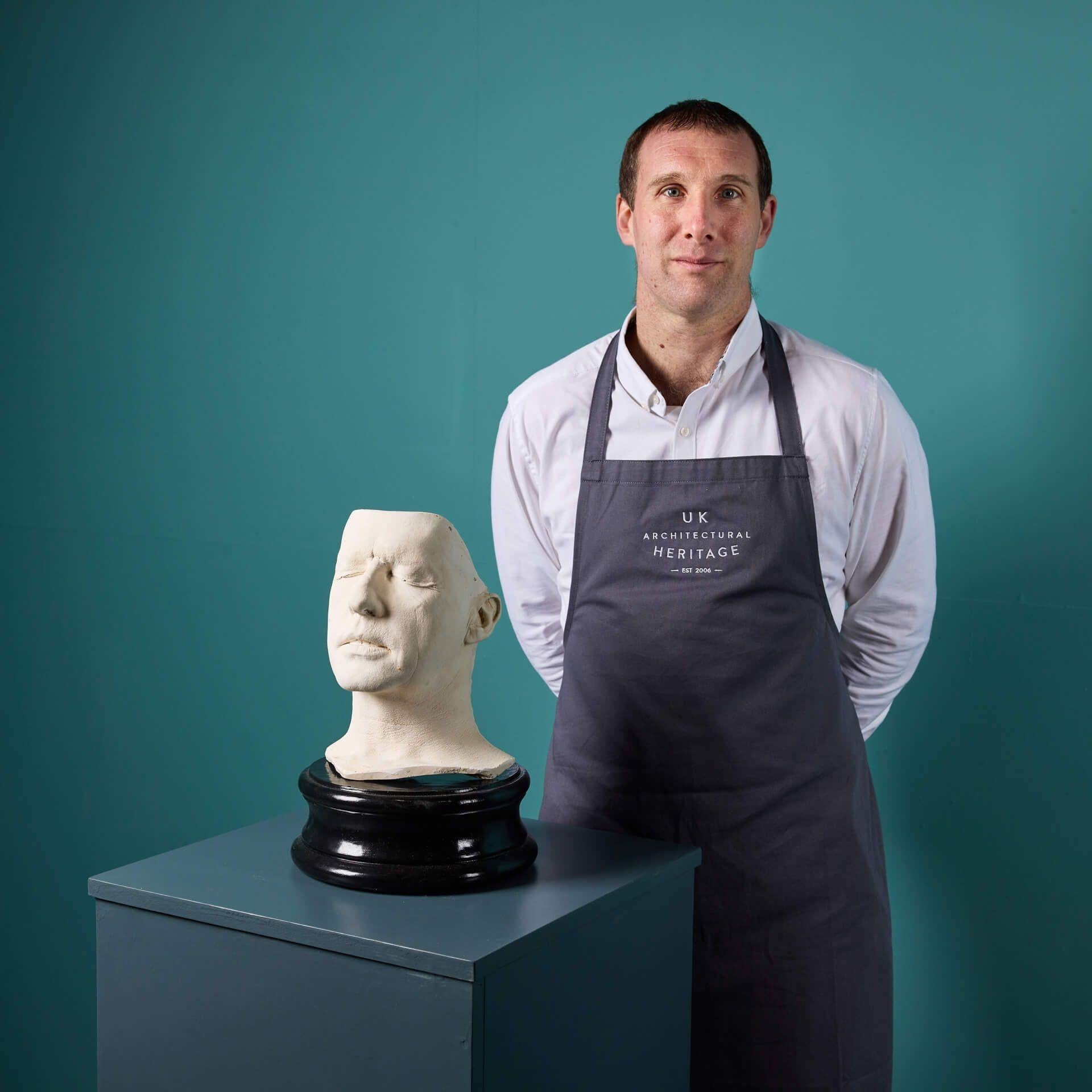 Plaster Life Face Cast of a Male Ex. Tucker Collection For Sale at 1stDibs