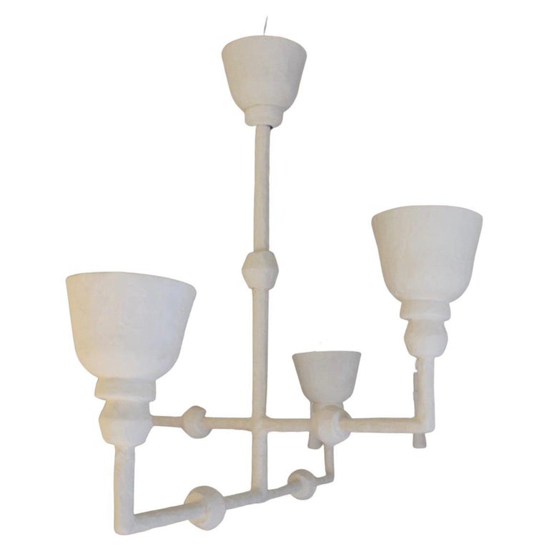 Plaster light, Giacometti style with four branches For Sale at 1stDibs