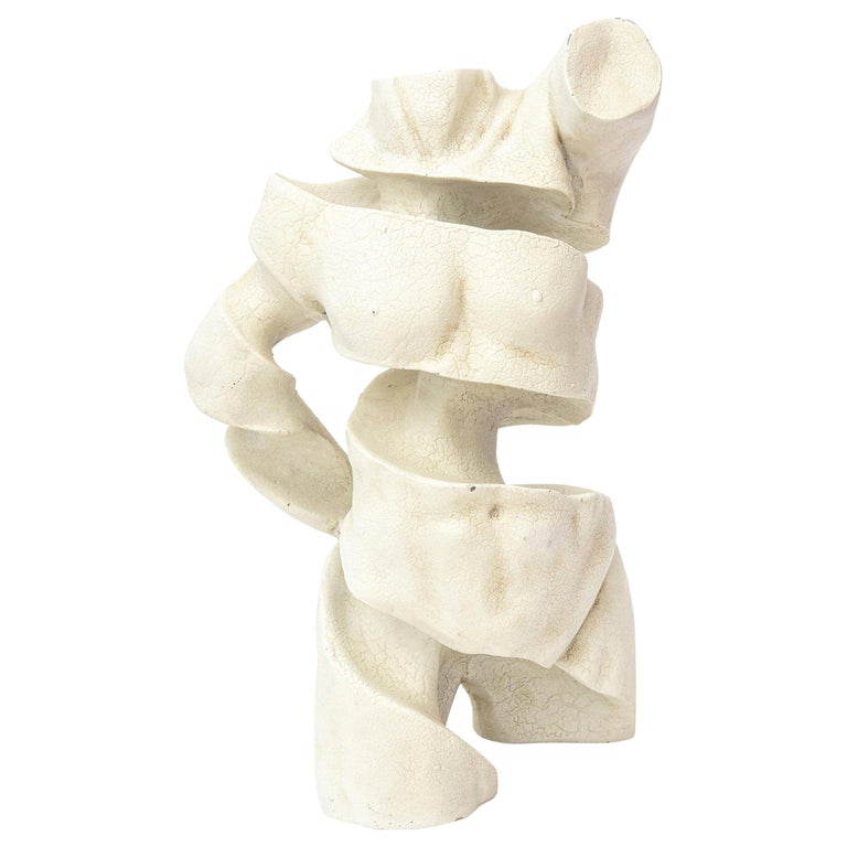Plaster of Paris and Mixed-Media Fragmented Abstract Torso Sculpture at ...