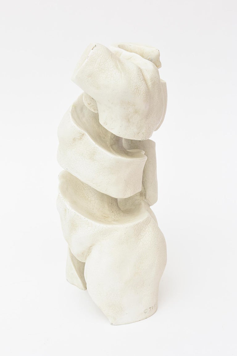 Plaster of Paris and Mixed-Media Fragmented Abstract Torso Sculpture at ...