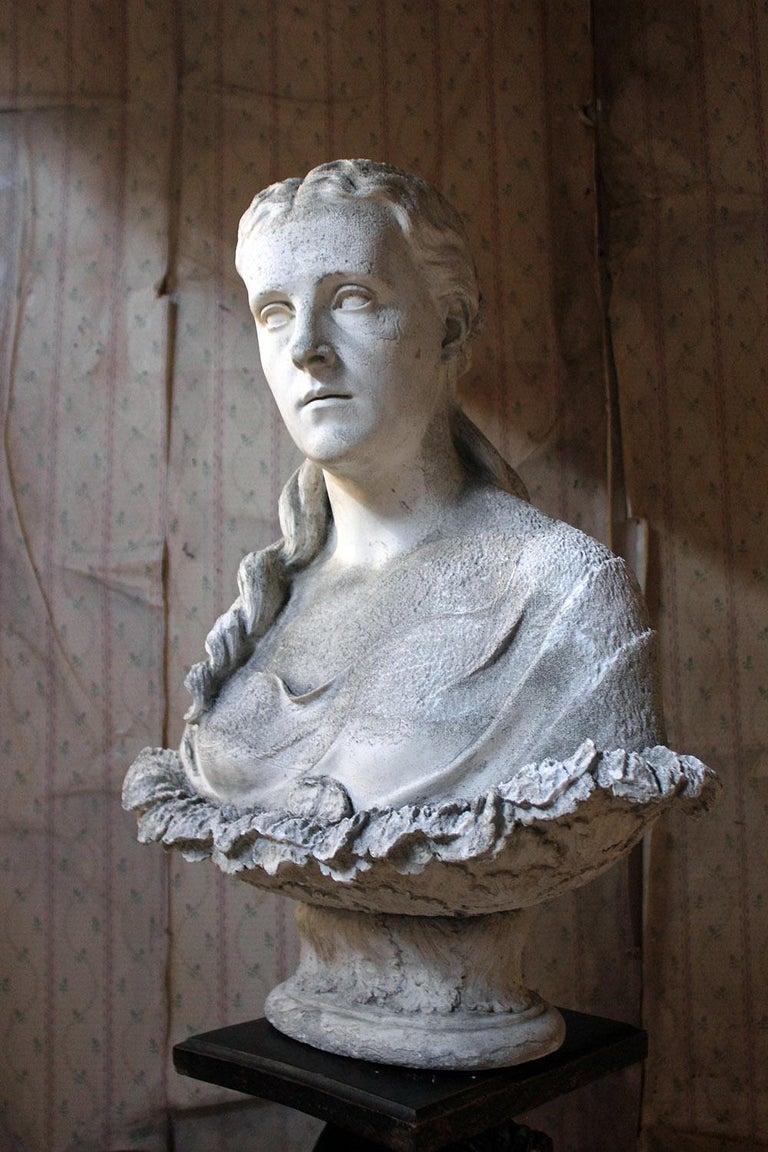 Plaster Portrait Bust of a Maiden in the Style of Clytie, circa 1870 ...