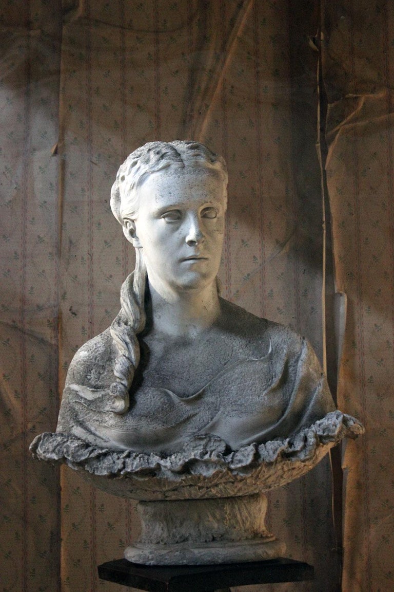 Plaster Portrait Bust of a Maiden in the Style of Clytie, circa 1870 ...
