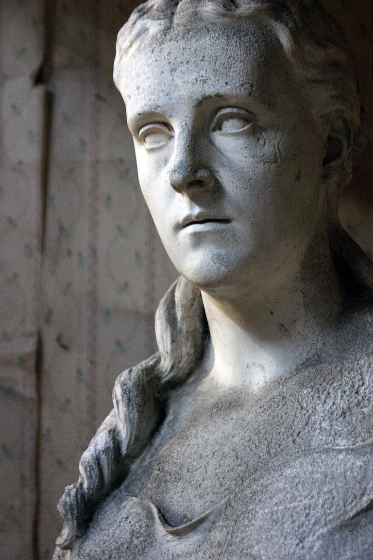 Plaster Portrait Bust of a Maiden in the Style of Clytie, circa 1870 ...