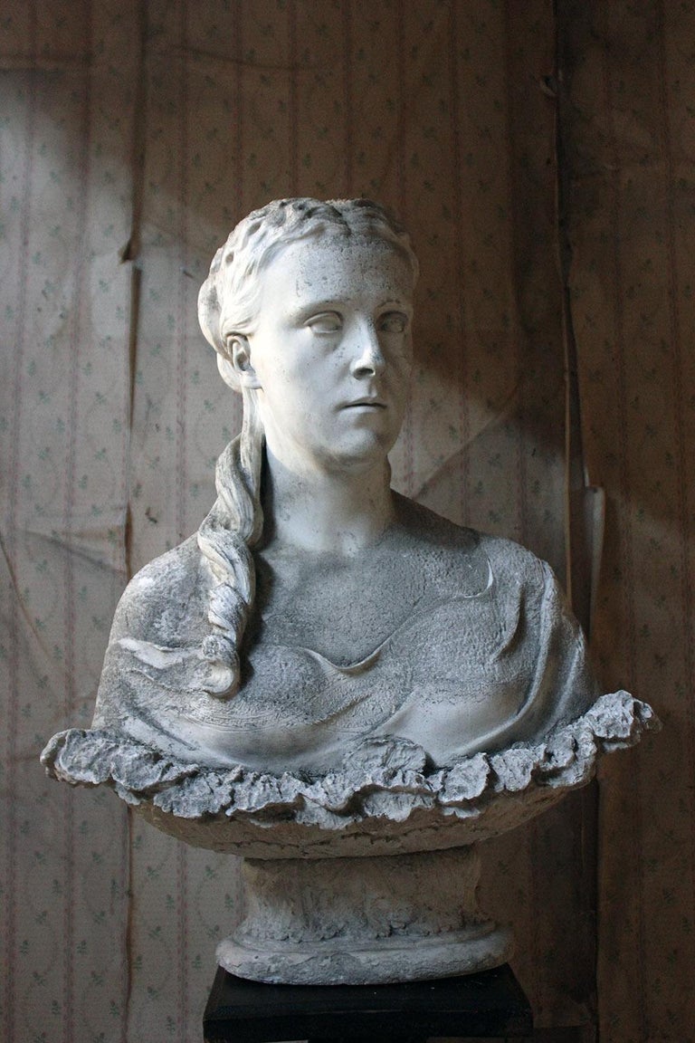 Plaster Portrait Bust of a Maiden in the Style of Clytie, circa 1870 ...