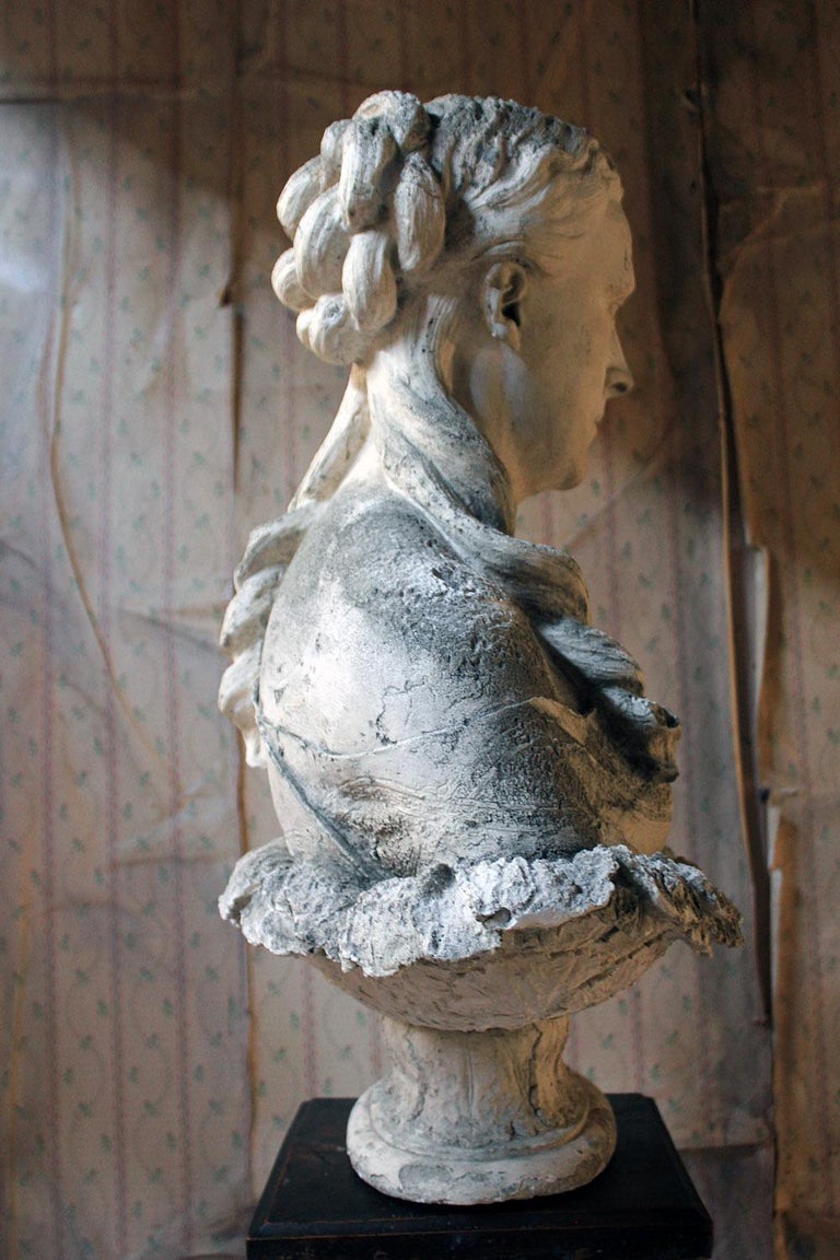 Plaster Portrait Bust of a Maiden in the Style of Clytie, circa 1870 ...