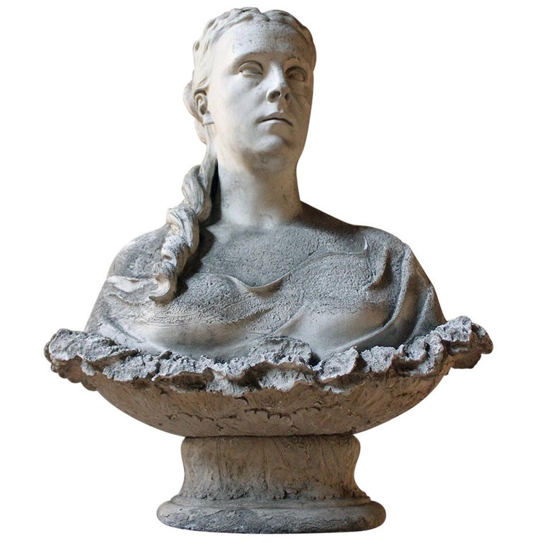 Plaster Portrait Bust of a Maiden in the Style of Clytie, circa 1870 ...