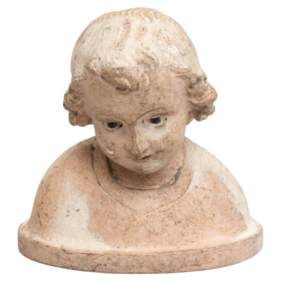 Plaster Traditional Figure of a Saint, circa 1950 For Sale at 1stDibs