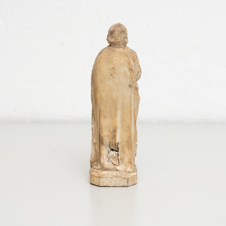 Plaster Saint Traditional Figure, circa 1950 For Sale at 1stDibs