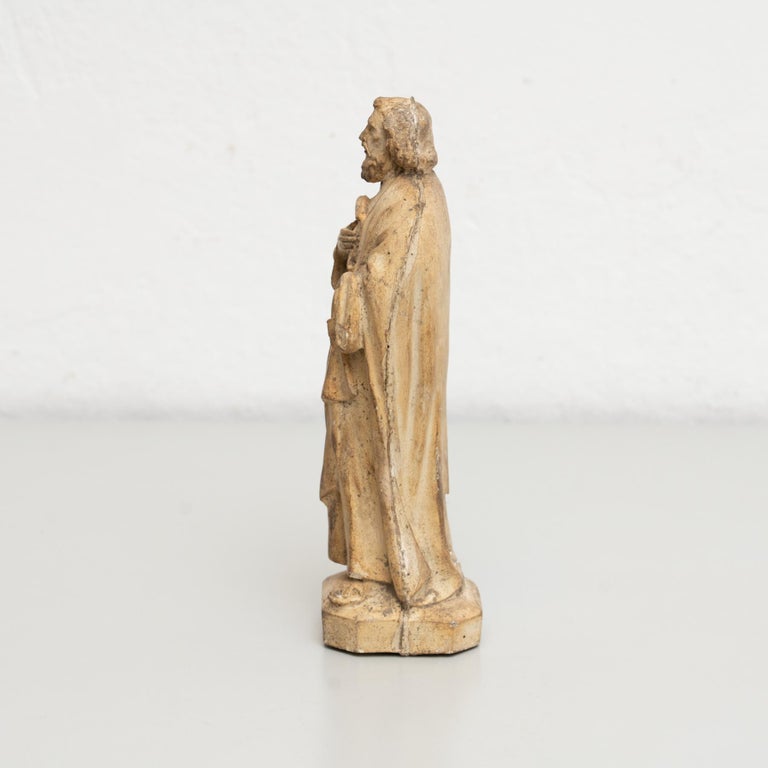 Plaster Saint Traditional Figure, circa 1950 For Sale at 1stDibs