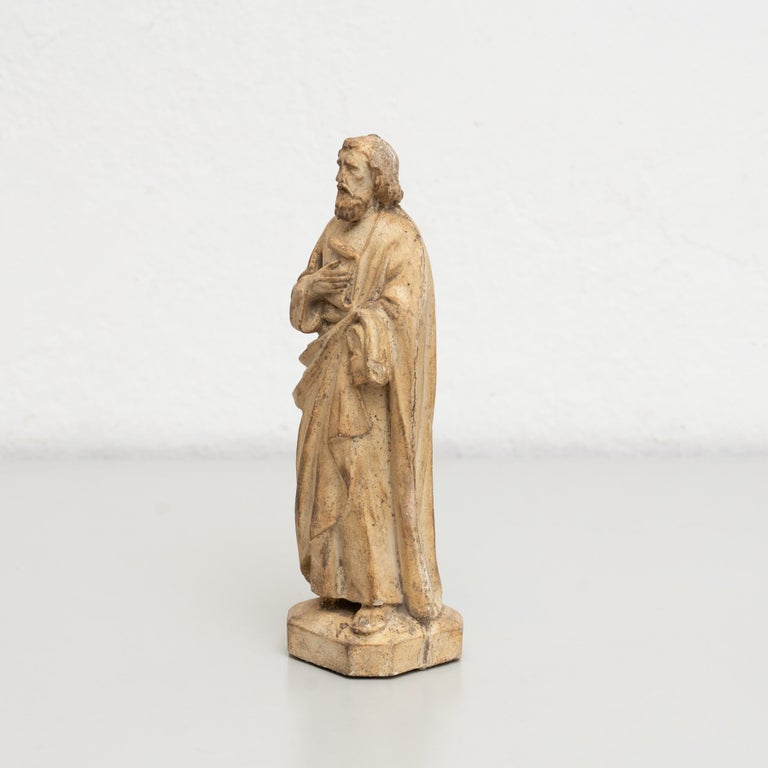 Plaster Saint Traditional Figure, circa 1950 For Sale at 1stDibs
