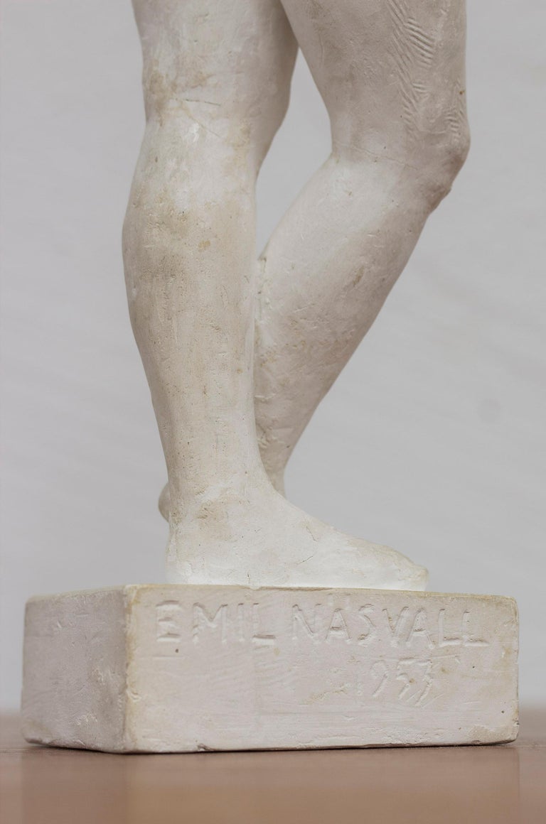 Plaster Sculpture by Swedish Artist Emil Näsvall, Sweden, 1953 For Sale ...