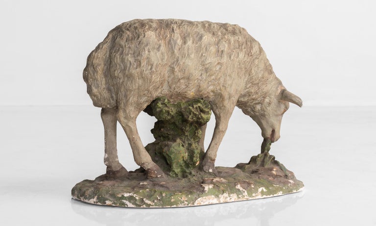 Plaster Sculpture of Sheep, circa 1950 For Sale at 1stDibs