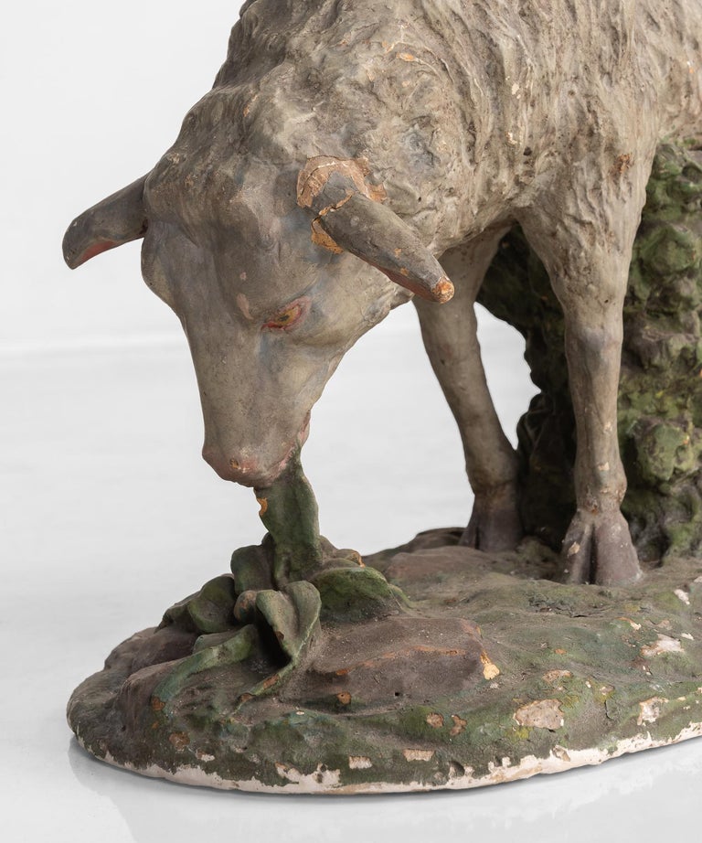 Plaster Sculpture of Sheep, circa 1950 For Sale at 1stDibs