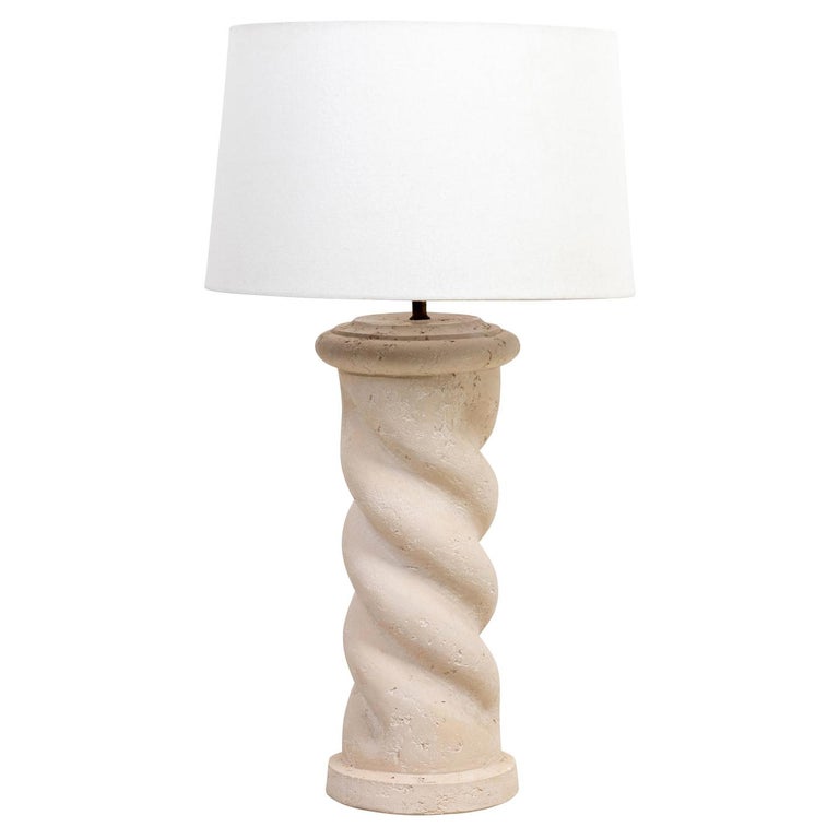 Plaster Spiral Column Lamp at 1stDibs