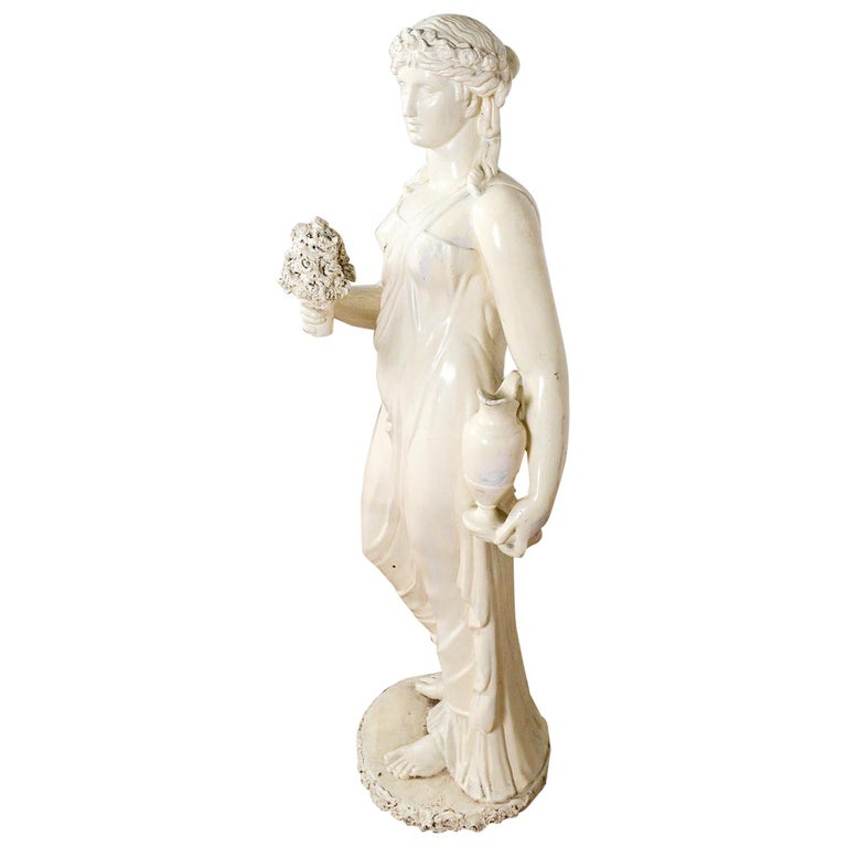 Plaster Statue of a Lady in Georgian Style, 20th Century For Sale at ...
