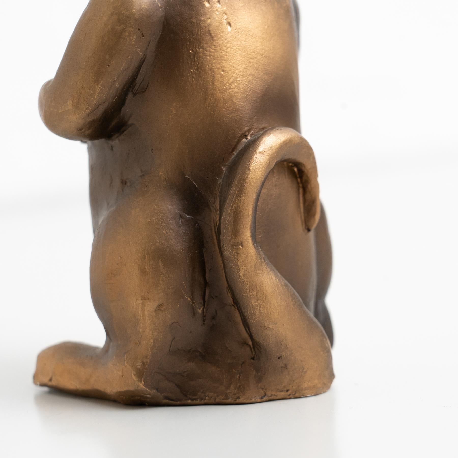 Plaster Traditional Cat Figure, circa 1950 For Sale at 1stDibs