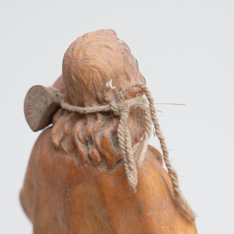 Plaster Traditional Figure of a Saint, circa 1950 For Sale at 1stDibs