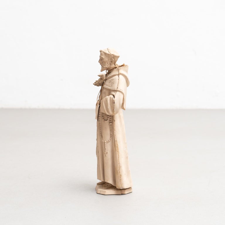 Plaster Traditional Figure of a Saint, circa 1950 For Sale at 1stDibs
