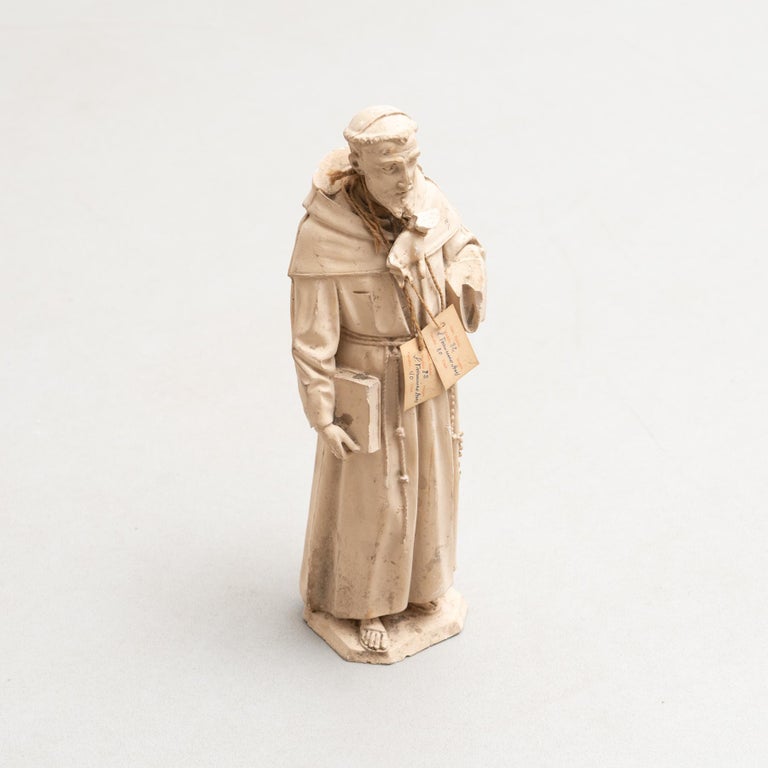 Plaster Traditional Figure of a Saint, circa 1950 For Sale at 1stDibs