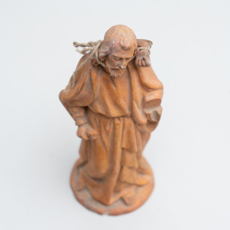 Plaster Traditional Figure of a Saint, circa 1950 For Sale at 1stDibs