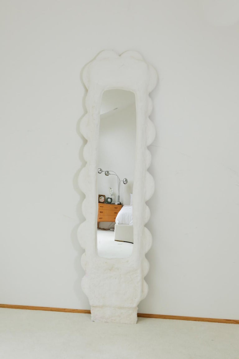 Plaster Wavy Mirror at 1stDibs
