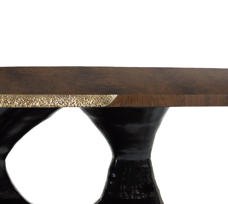 Plateau Dining Table with Walnut Tabletop and Lacquer Base by Brabbu ...