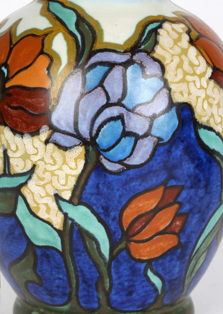 Plateelbakkerij Zuid-Holland 'PZH' Pair Gouda Senga Pattern Painted ...