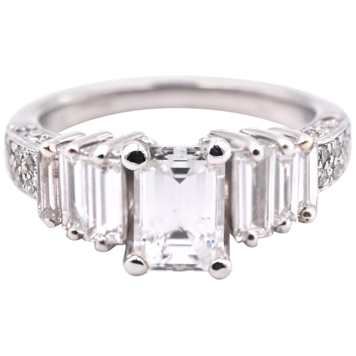 Platinum 1.13 Carat Diamond Engagement Ring at 1stDibs | diment ring