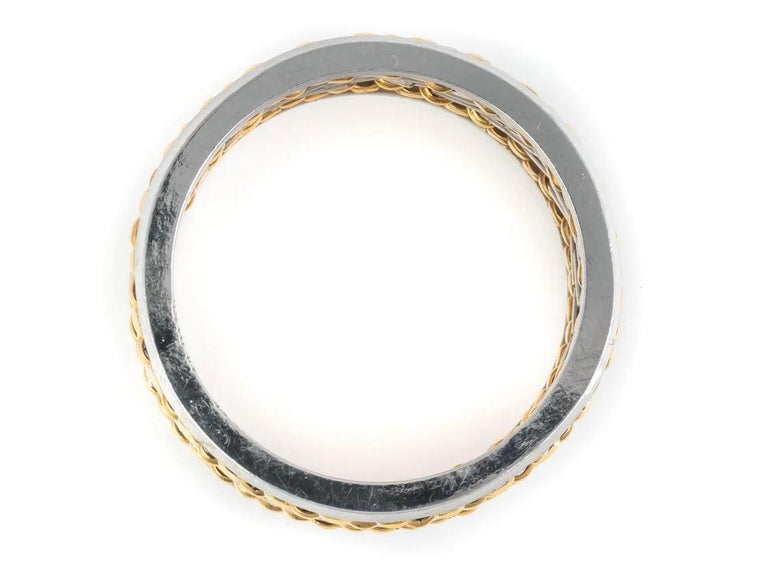 Platinum 18k Gold Two Tone Designer Basket Weave Ring Very Special ...