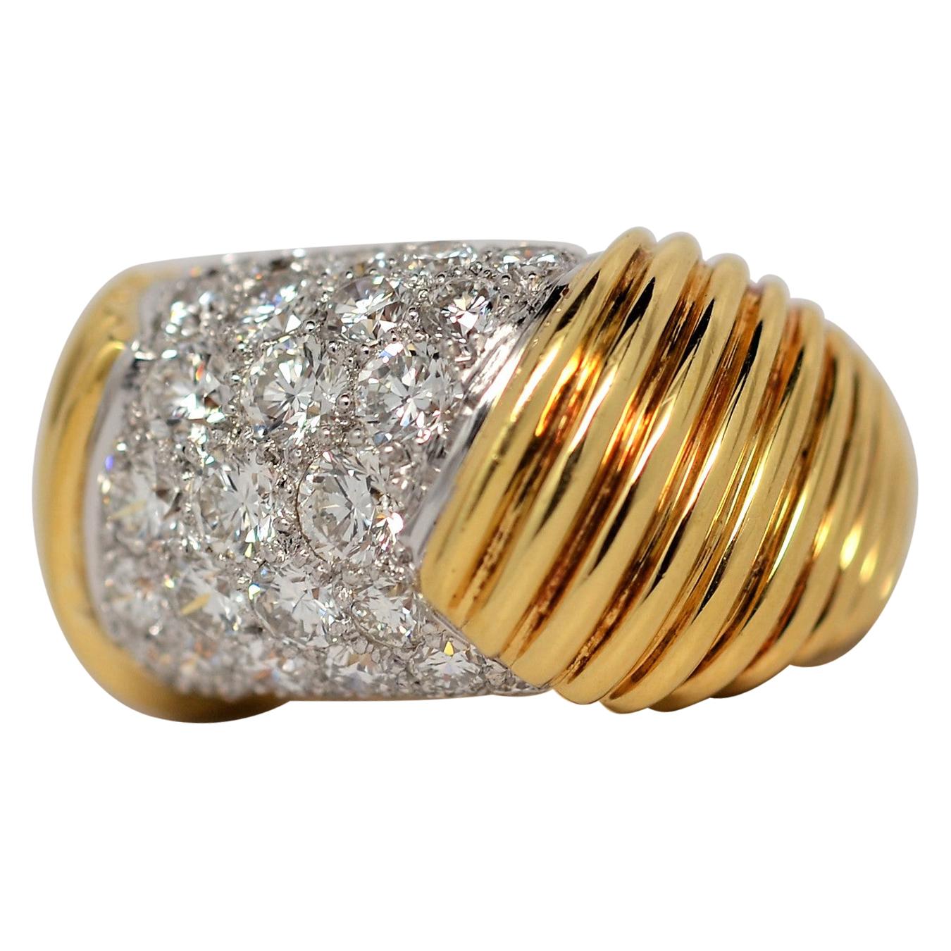 Pomellato Tango Collection Smokey Quartz Brown Diamond Gold Ring For ...