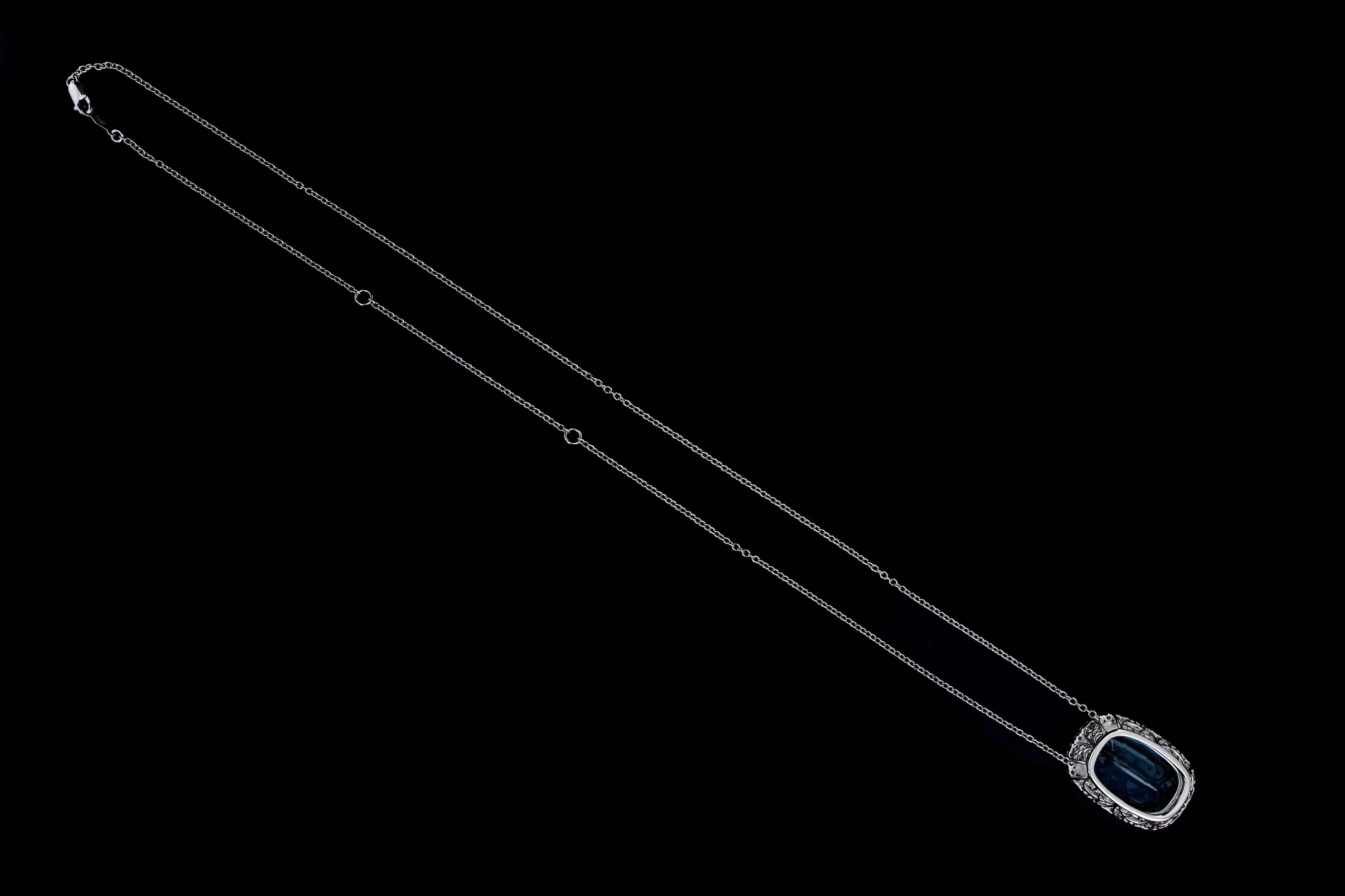 Platinum 21 Carat Santa Maria Blue Aquamarine and Diamond Halo Pendant ...