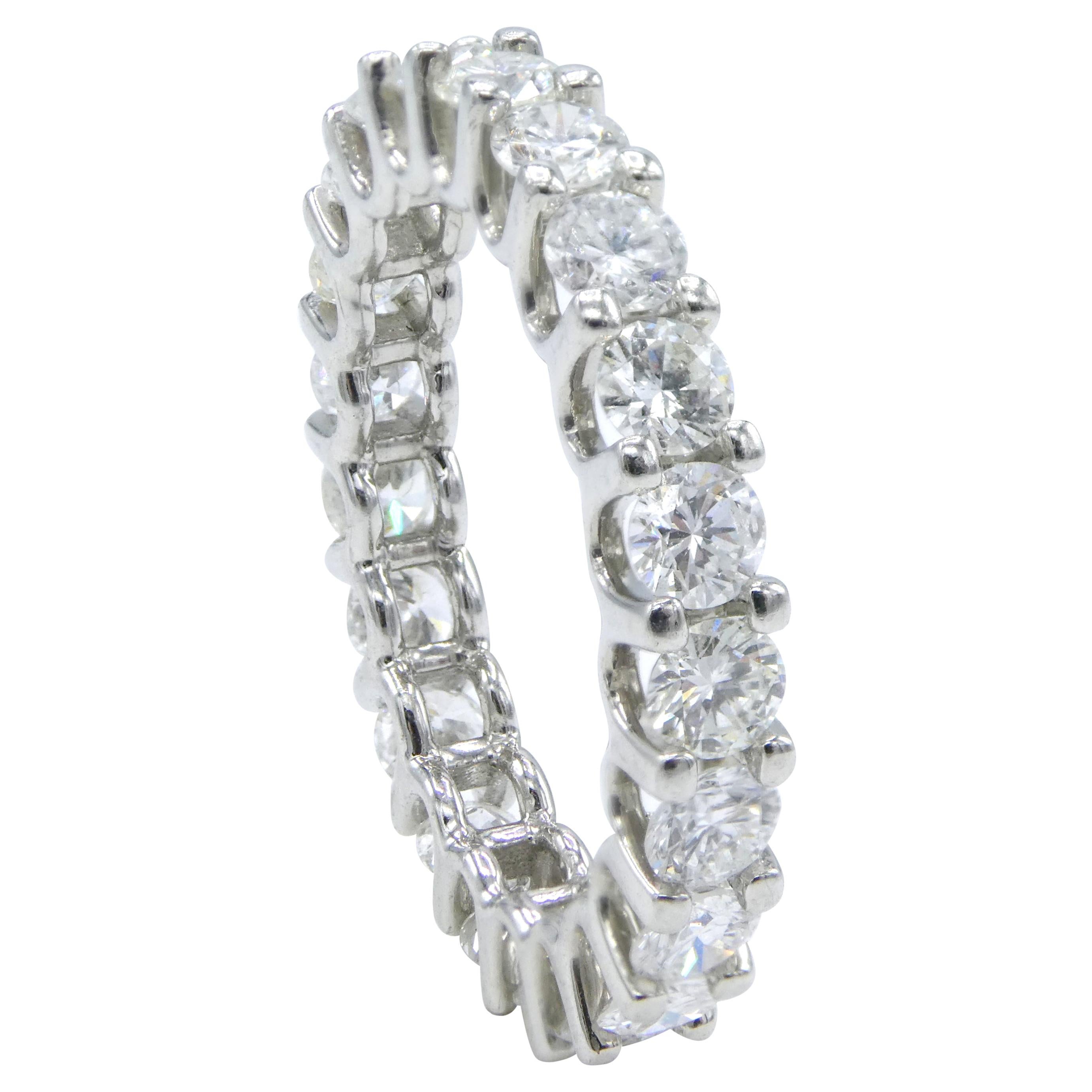 2.30 Carat Natural Princess Cut Diamonds Channel Band Platinum Ring For ...