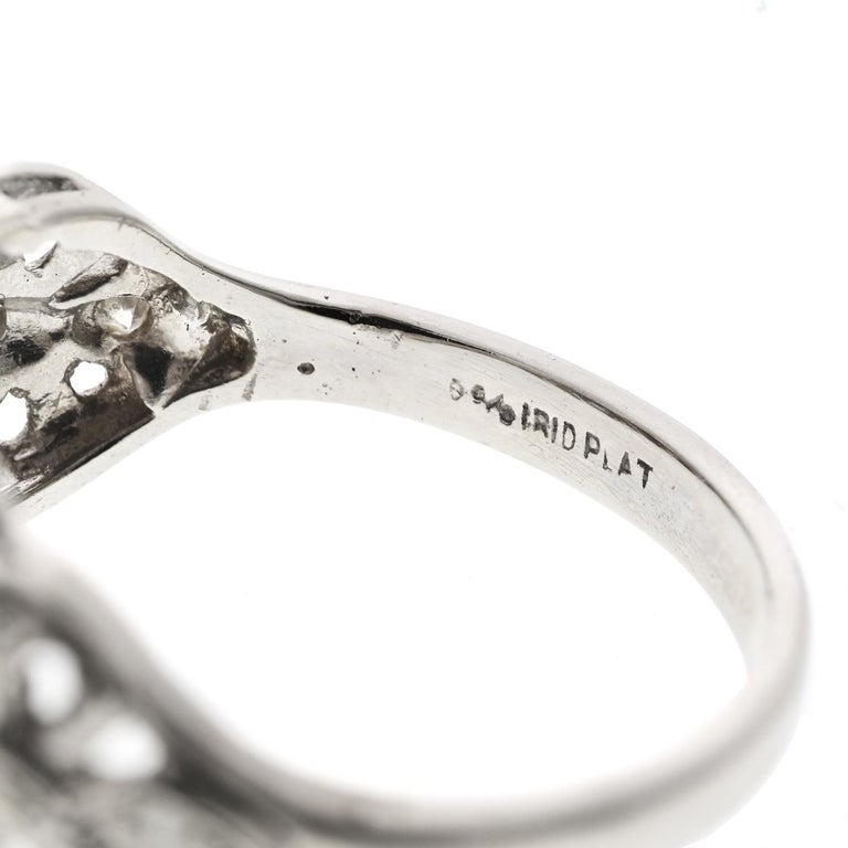 Platinum 2.50cttw Deco Diamond Three Stone Right Hand Ring For Sale at ...