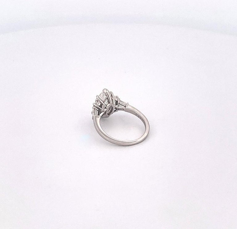 Platinum 2.87 Modified Hexagon Step Cut Diamond 5-Stone Ring For Sale ...