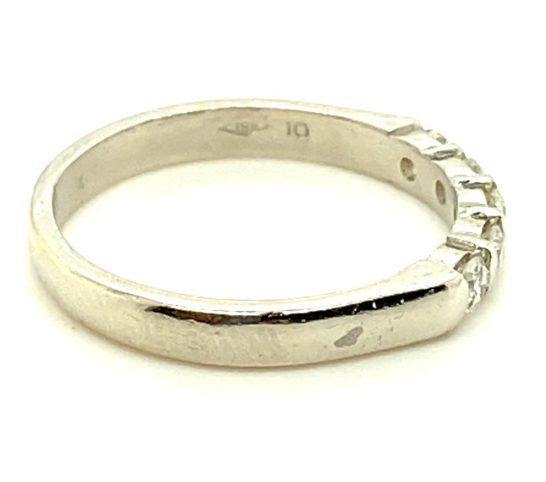 Platinum .33 Carat Diamond Bar Set Diamond Band at 1stDibs