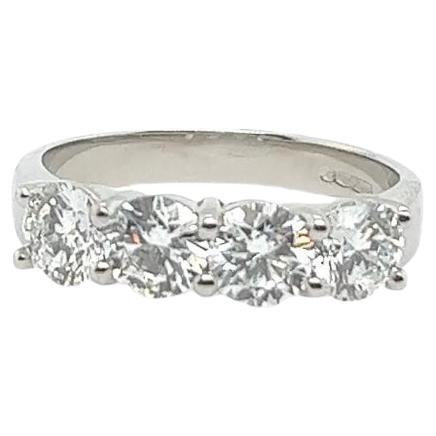 Platinum 4-Stone Diamond Ring, Set With 2.0ct D/VVS1 Round Brilliant ...