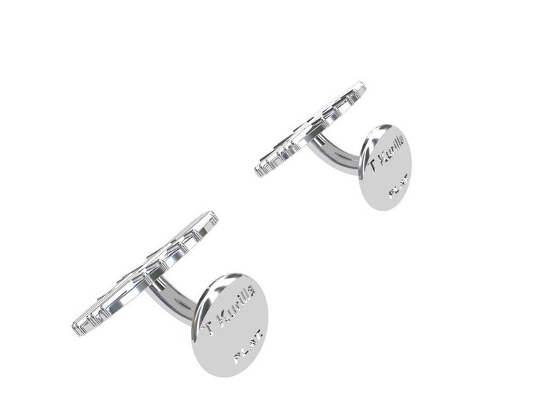 Platinum 90 Degree Art Lines Cufflinks For Sale (Free Shipping) at 1stDibs