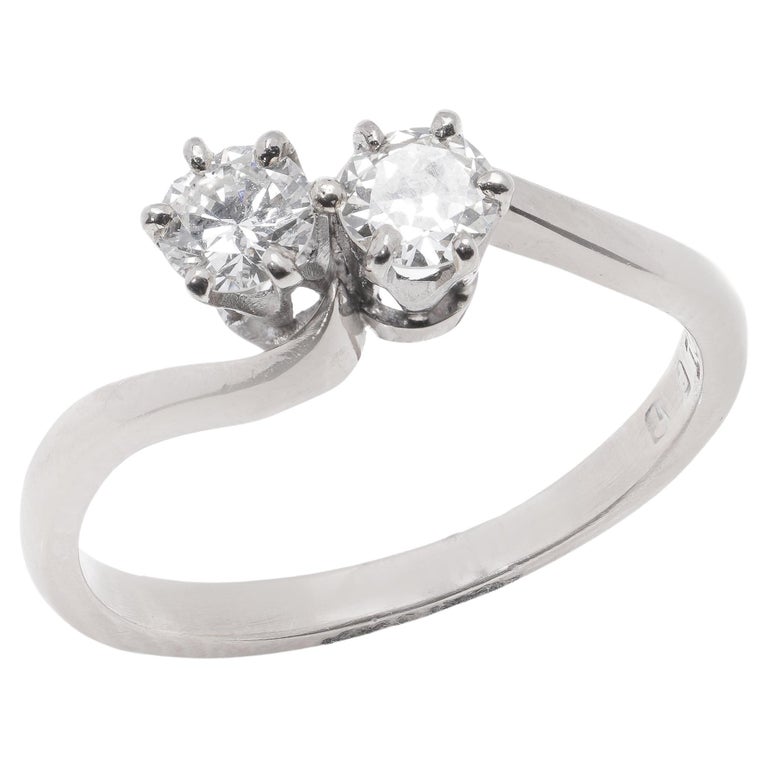Platinum 950. and 18kt. White Gold 0.54 Carats Brilliant Diamonds ...