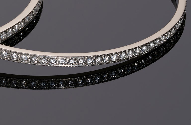 Platinum and Diamond Bangle For Sale at 1stDibs