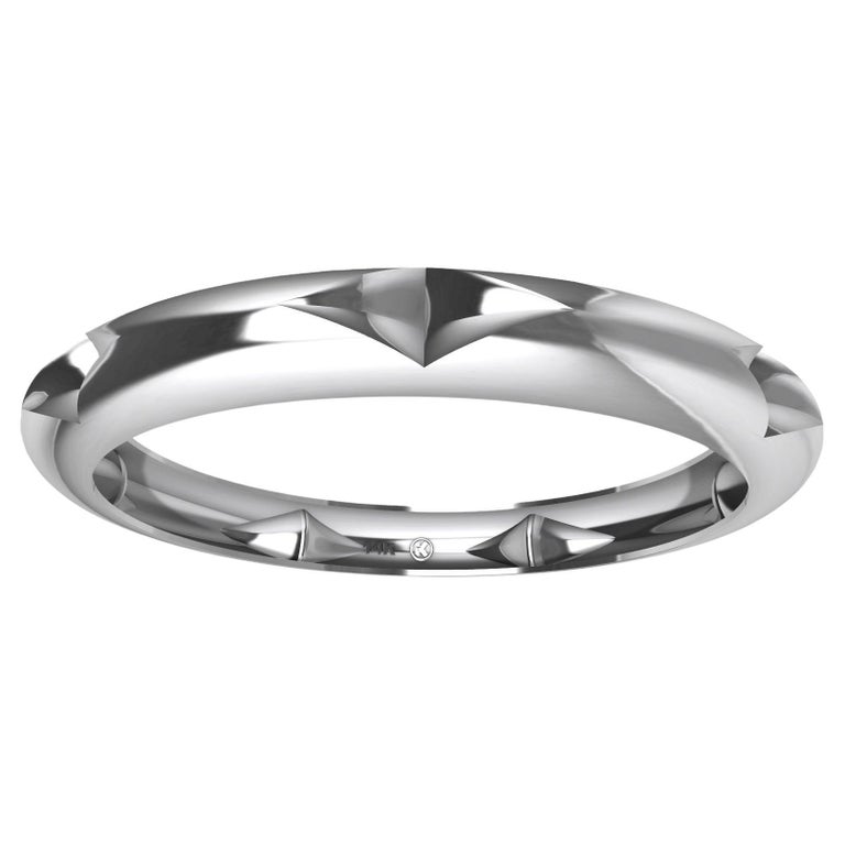 Platinum and Sterling Seven Rhombus Bangle Bracelet For Sale at 1stDibs