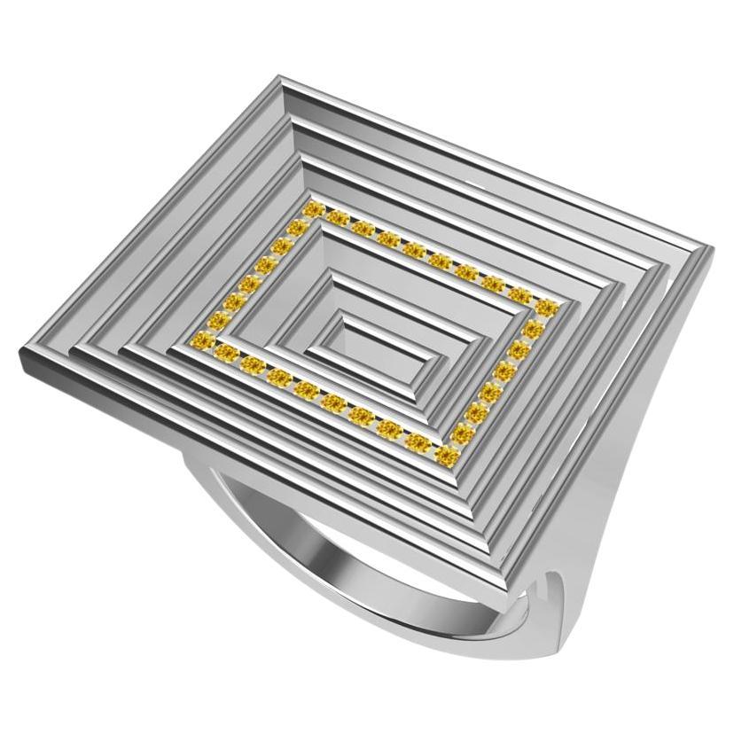 Platinum Diamond and Ametrine Large Rectangle Ring at 1stDibs