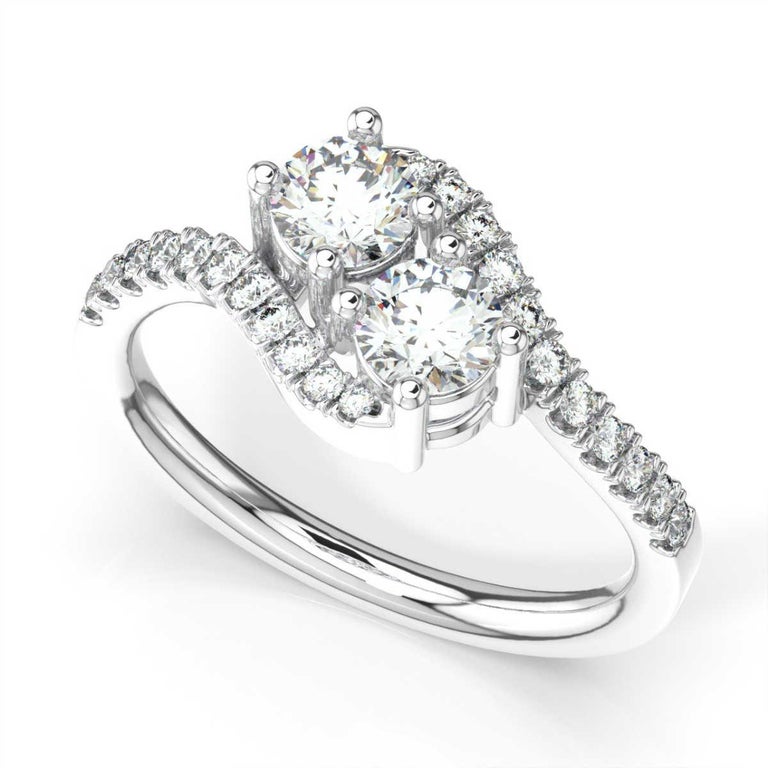 Platinum Artemis Micro Prong Diamond Ring '1 Carat' For Sale at 1stDibs
